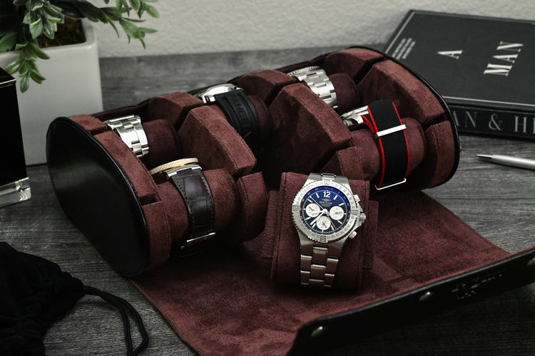 Best Watch Roll Travel Case Leather Watch Case for Men Mirage Luxury ...