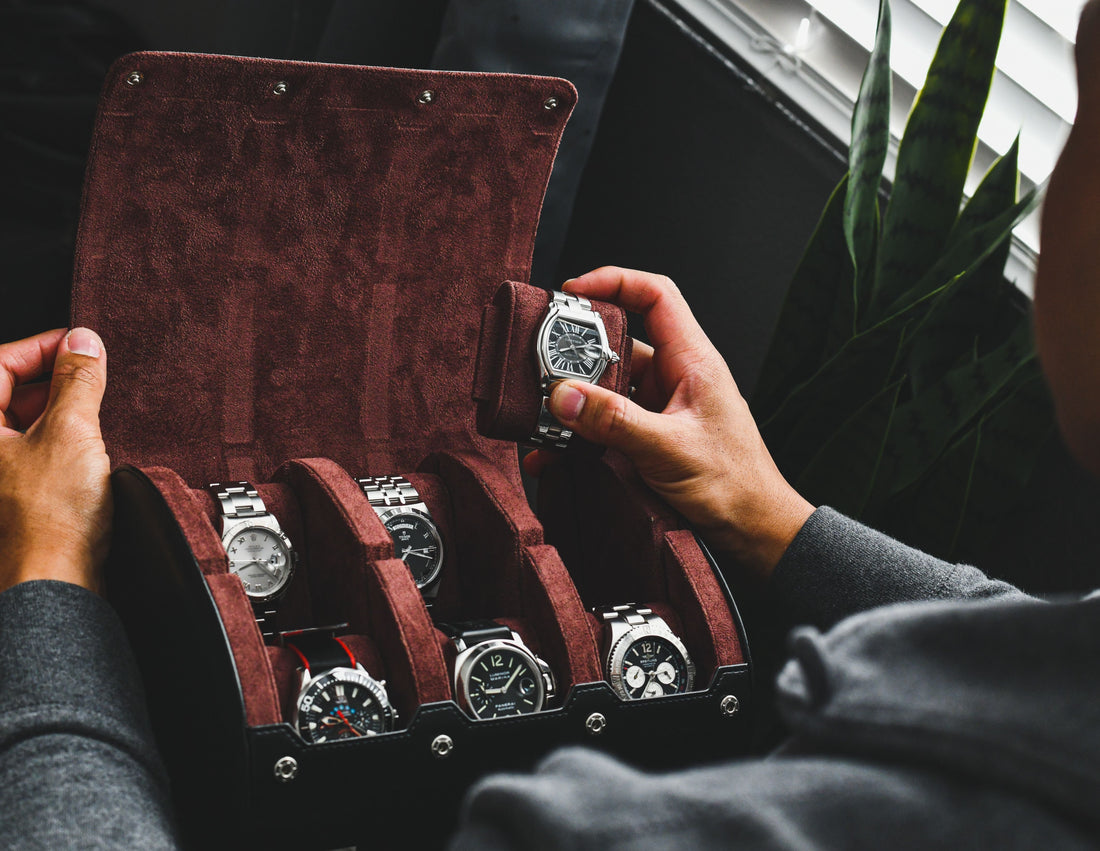 Best Watch Roll Travel Case Leather Watch Case for Men Mirage Luxury ...