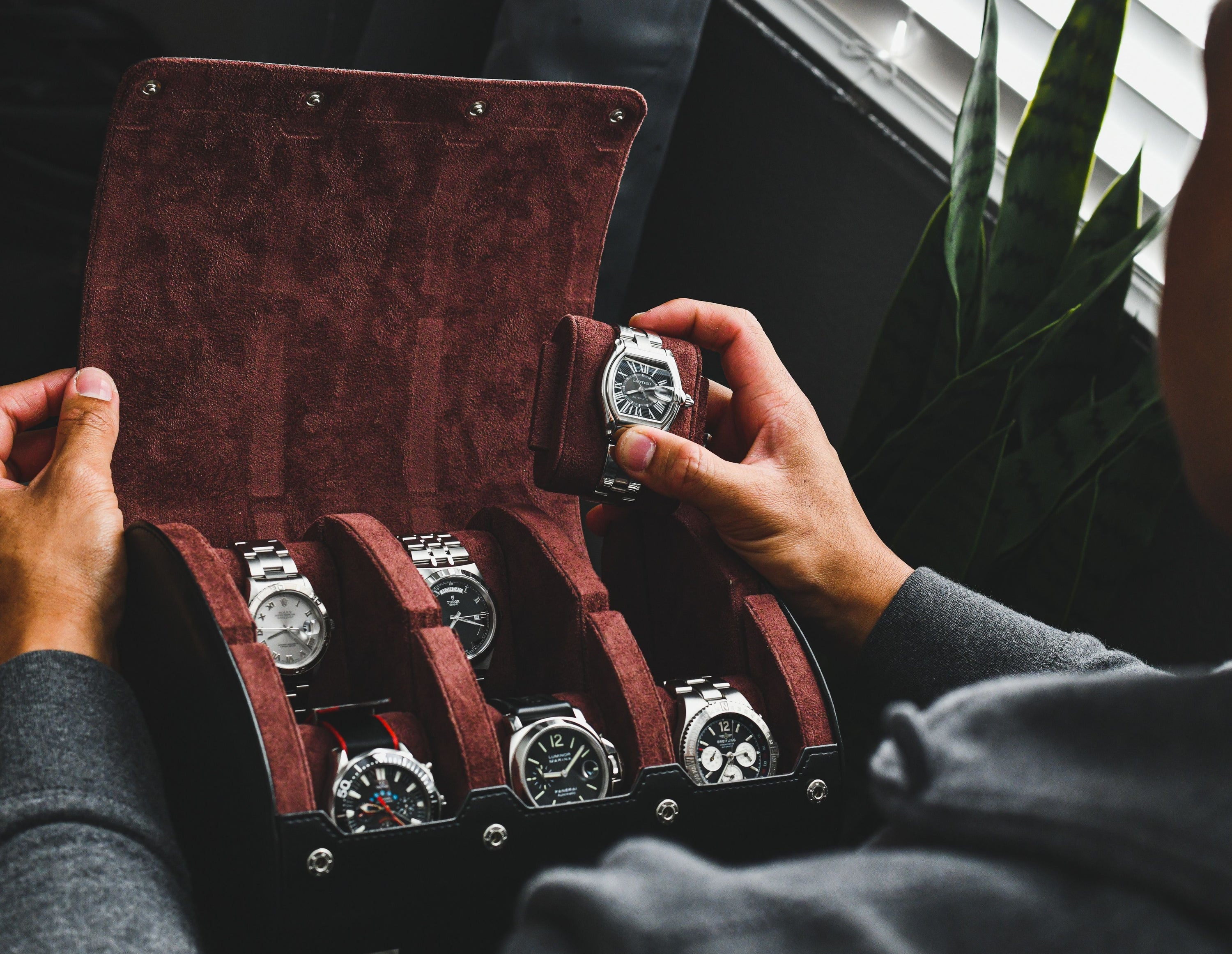 Best Watch Roll Travel Case Leather Watch Case for Men Mirage Luxury ...
