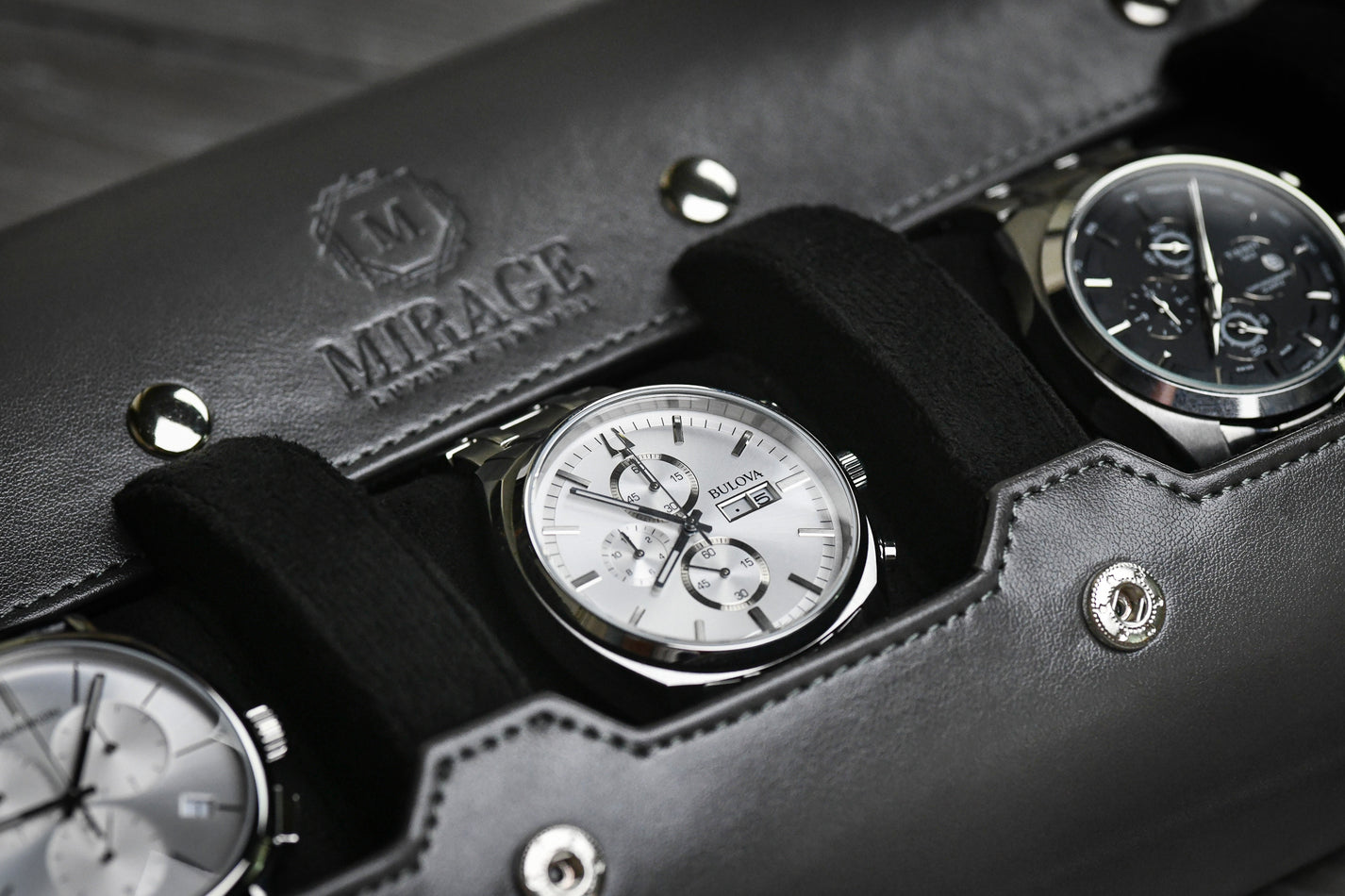 Watch Travel Case - Mirage 3 Watch Roll - Slate Gray – MIRAGE LUXURY TRAVEL
