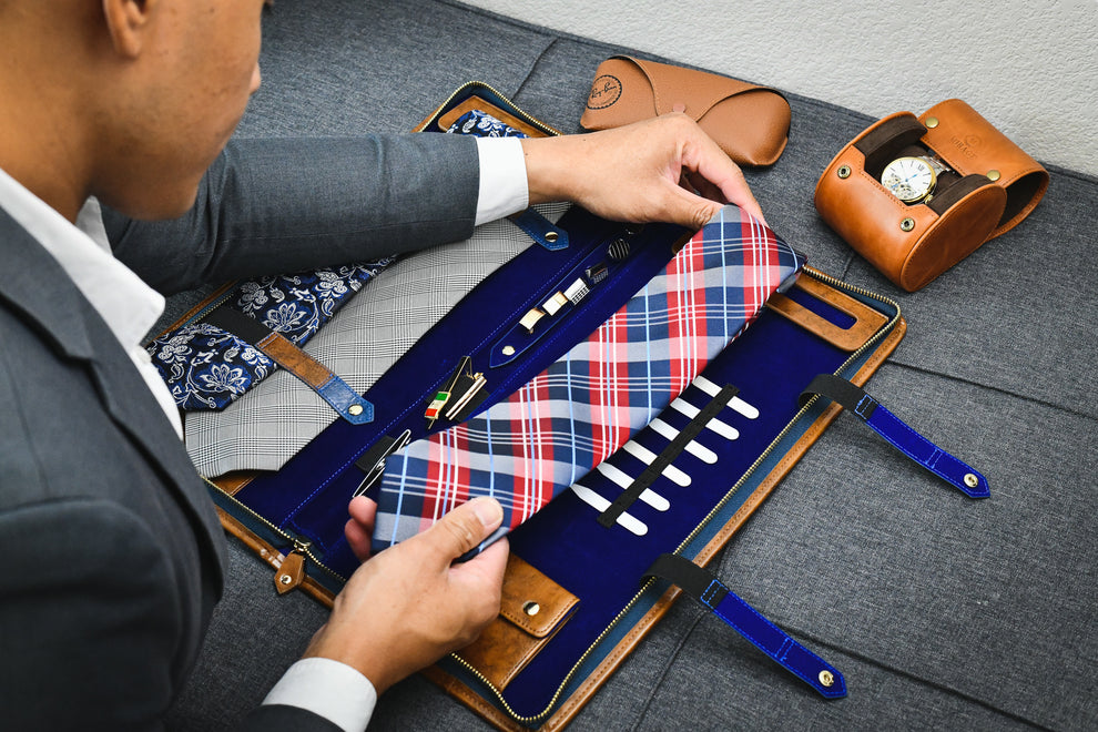 Tie Travel Case Organizer - Royal Blue – MIRAGE LUXURY TRAVEL