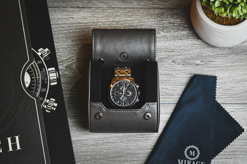 1 Watch Case - Slate Gray – MIRAGE LUXURY TRAVEL